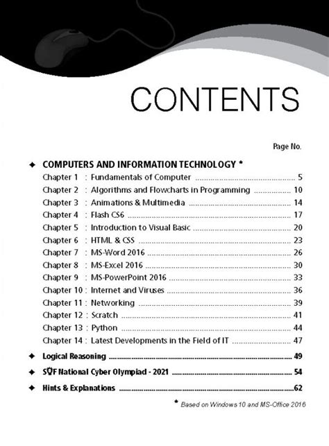 International Computer Science Olympiad ICSO Workbook For Class 9