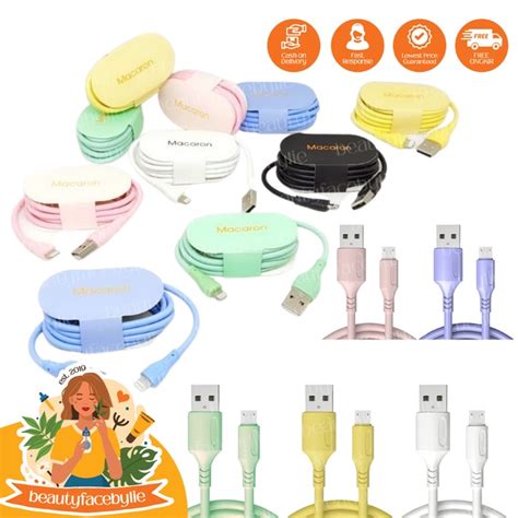 Jual Kabel Data Type C Macaron Data Cable Macaron Type C Micro Usb For Iphone Shopee Indonesia