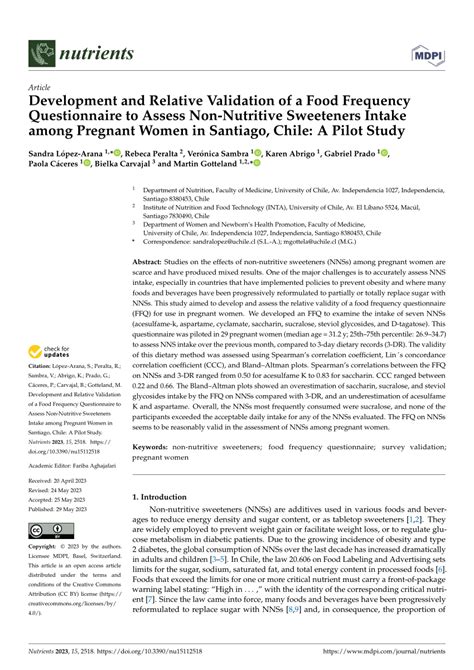 Pdf Development And Relative Validation Of A Food Frequency