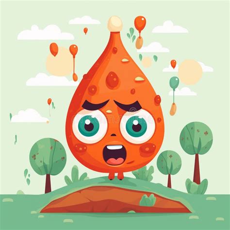 Cartoon Pituitary Gland With Hormones Stock Illustration Illustration