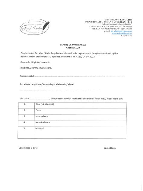 Cerere Motivare Absente 240109 092626 Pdf