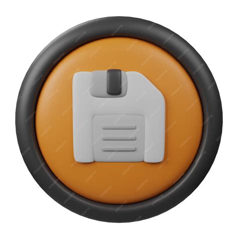 Premium Photo 3d Rendered Floppy Disk Or Save Button Icon With Orange