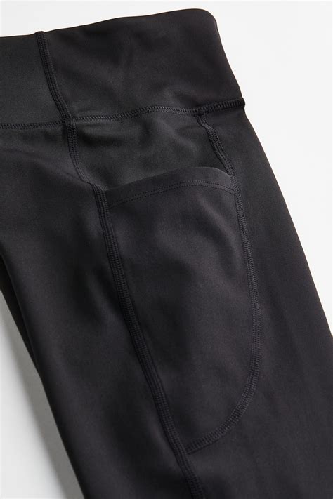 Drymove™ Pocket Detail Sports Leggings Black Ladies Handm Us