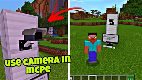 HOW TO USE CAMERA IN MCPE CAMERA ADDON IN MCPE YouTube