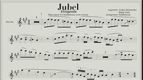 Klingande Jubel Syntheticsax Version Backing Track And Sheet Music