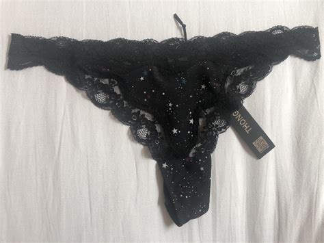 Black Lacy Thong House Of Fetish