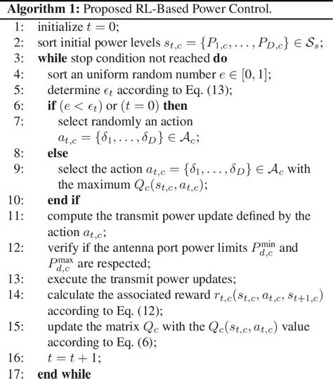 table 7 1 from uplink power control framework based on reinforcement