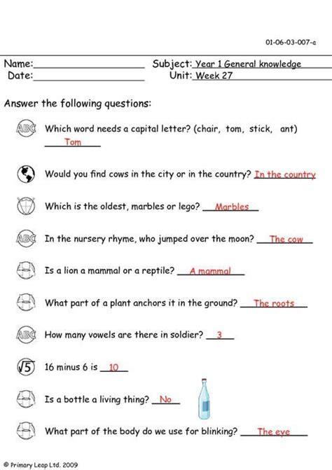 Gk Questions For Class 2 With Answers Allawn Bank2home