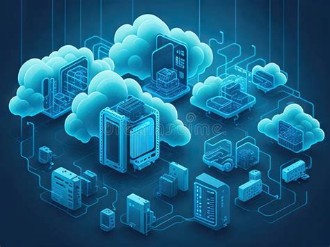 Cloud Technology Computing Devices Ai Generative Stock Illustration Illustration Of Multi