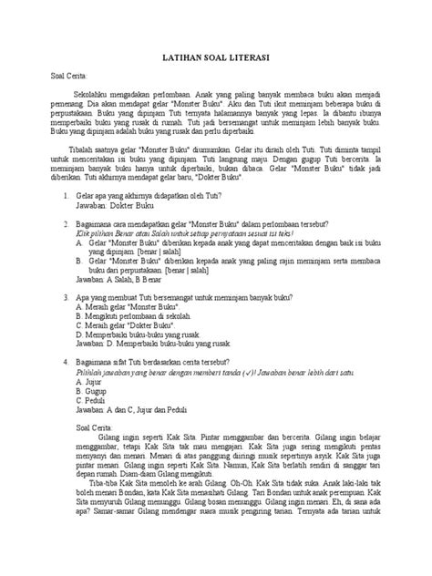 Soal Literasi Pdf