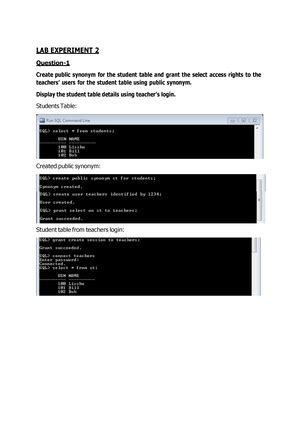 Database Management System Lab LAB EXPERIMENT Find All Employees Find All Studocu