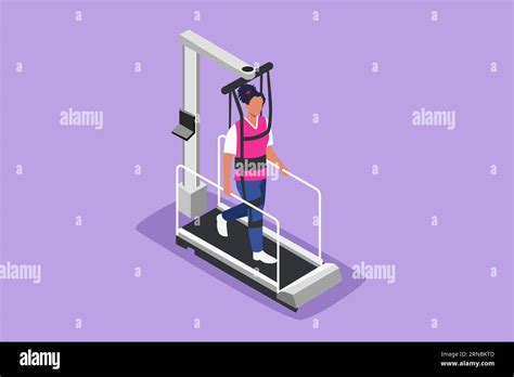 Character Flat Drawing Physiotherapy Rehabilitation Isometric