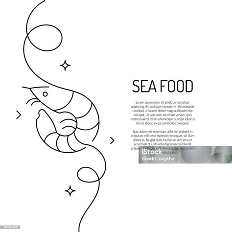 바다 음식 아이콘의 연속 선 그리기입니다 손으로 그린 상징 벡터 일러스트 레이 션 라인아트에 대한 스톡 벡터 아트 및 기타 이미지 라인아트 해산물 프론 해산물
