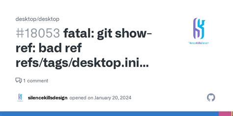 Fatal Git Show Ref Bad Ref Refstagsi