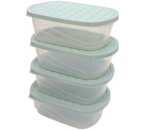 4pcs Plastic Food Storage Lunch Containers And Lids Set Buy Online In