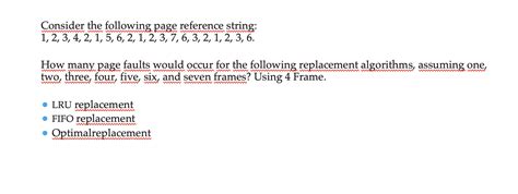 Solved Consider the following page reference string: 1, 2, | Chegg.com