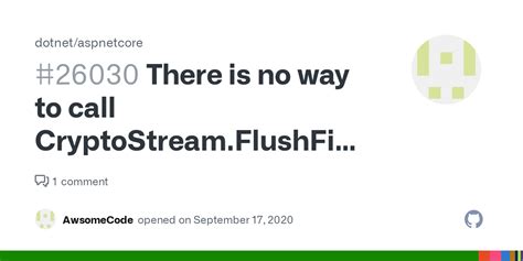 There Is No Way To Call Cryptostreamflushfinalblock In Middleware
