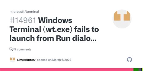 Windows Terminal Wtexe Fails To Launch From Run Dialog Or Right