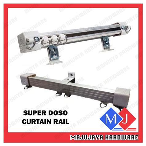 Super Doso Besi Langsir Rod Curtain Rail Aluminium Curtain Track Set Langsir Pintu Tingkap