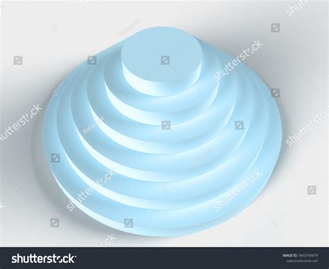 Illustration Stacked 3d Model Cylinders Circular Stock Illustration