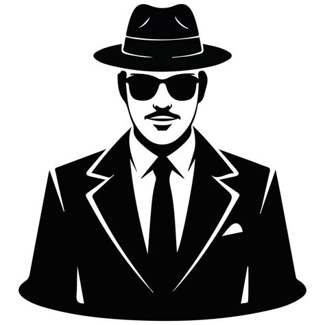 Agent Icon Spy Sunglasses Isolated Illustration On White Background