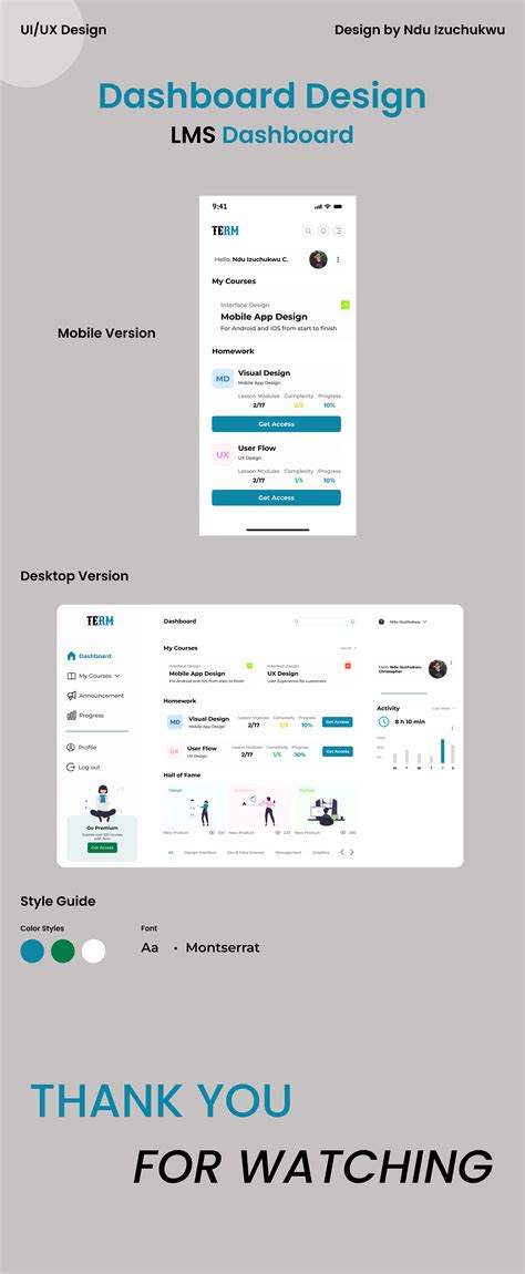 Term Lms Dashboard Behance