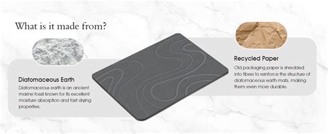 Veeloim Stone Bath Mat Diatomaceous Earth Shower Mat Non