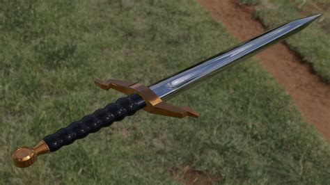 simple dagger free vr ar low poly 3d model cgtrader