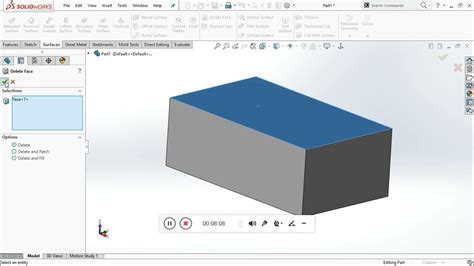 How To Use Surface All Commands In Solidworks Youtube
