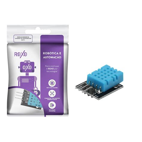 Módulo Sensor Dht11 Sensor De Temperatura E Umidade Roxo Mixtou