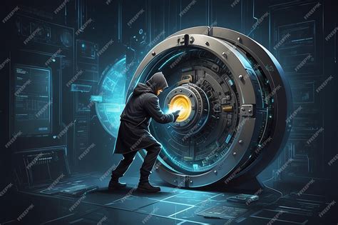 Premium Photo An Illustration Showcasing A Hacker Breaking Into A