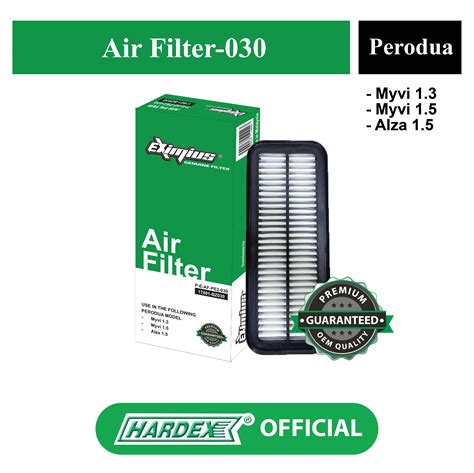 Hardex Eximius Air Filter 030 Perodua Myvi 13 And Myvi 15 And Alza 15 P E Af Pe2 030 Lazada
