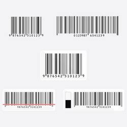 Bar Code Vector Images Over
