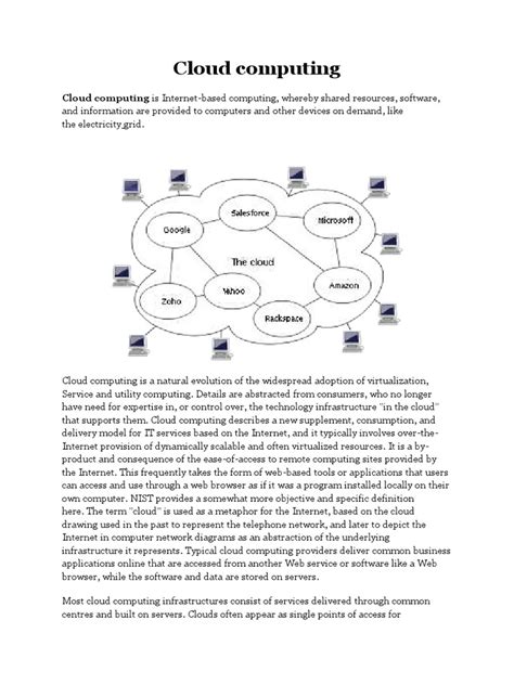cloud computing cloud computing is internet based computing whereby