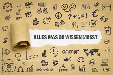 Alles Was Du Wissen Musst Stock Photo Adobe Stock