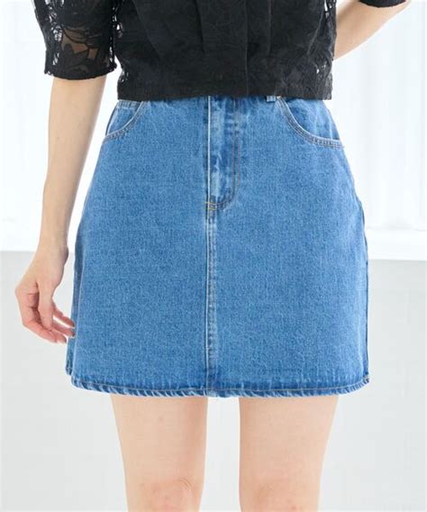 Majestic Legon（マジェスティックレゴン）の「ハイウエストデニムミニスカート（デニムスカート）」 Wear