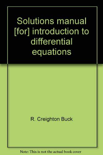 『solutions Manual For Introduction To Differential 読書メーター
