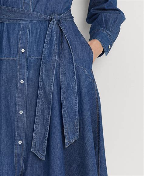 Lauren Ralph Lauren Belted Denim Shirtdress Macys