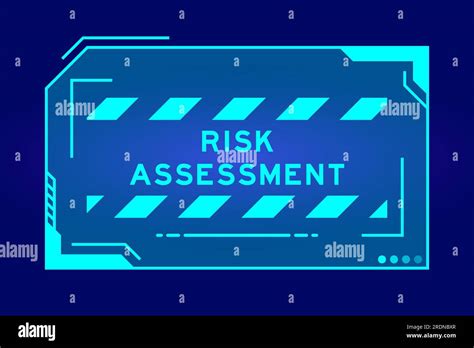 Futuristic Hud Banner That Have Word Risk Assessment On User Interface