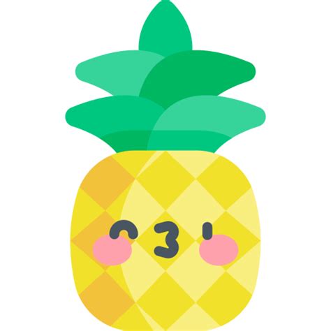 Pineapple Kawaii Flat Icon