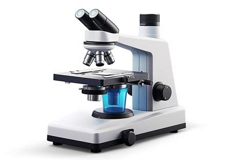 Premium Ai Image A Blue And Black Microscope With A Blue Glass Inside