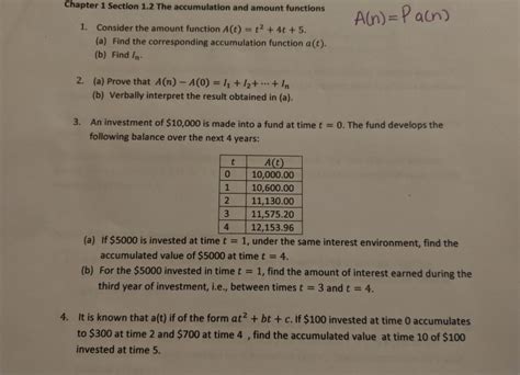 Solved Chapter 1 Section 12 The Accumulation And Amount