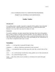Project 4 External Documentation Docx CS115 CS115 INTRODUCTION TO