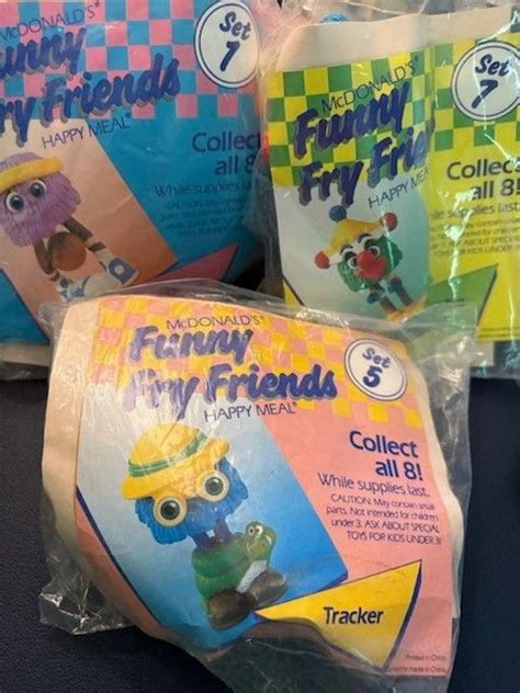 Vintage 1989 Mcdonalds Fry Guys Funny Fry Friends Happy Meal Toys Set