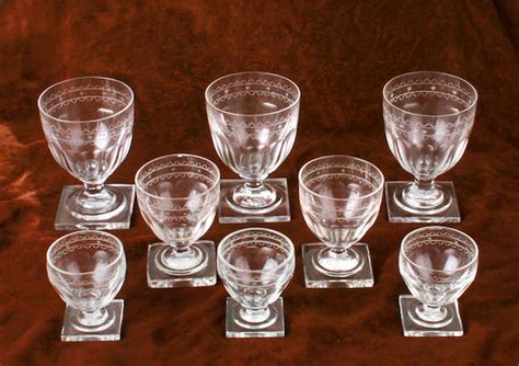 Bonhams A Graduated Set Of Early 19th Century Swedish Glasses Various