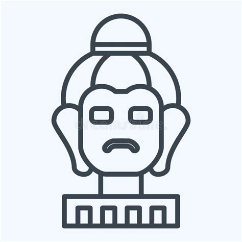 Icon Artifact Related To Prehistoric Symbol Line Style Simple Design