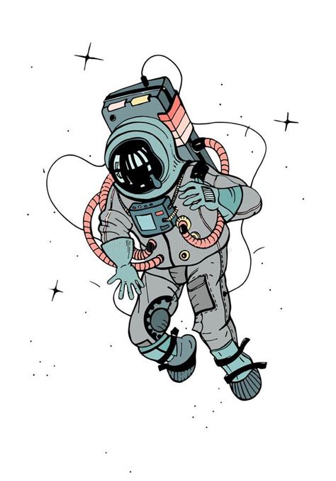 Astronaut In Spacesuit Kosmonaut In Ruimte Op De Witte Achtergrond