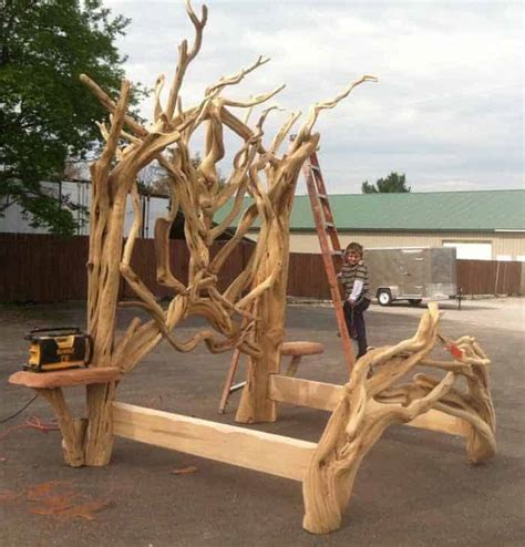 Handcrafted Juniper Log Bed Timeless Timer