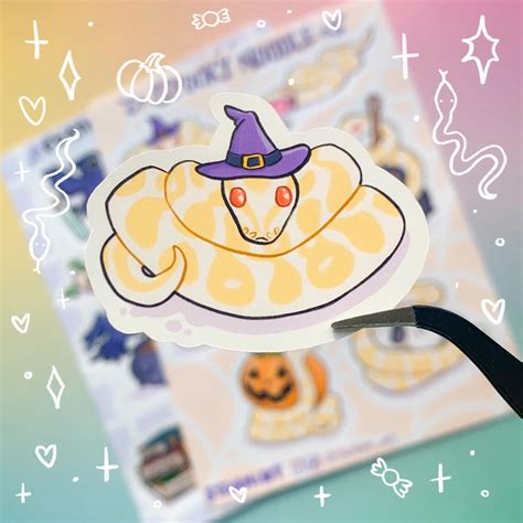 Halloween Ball Python Stickers 🧪 Rsnakeswithhats