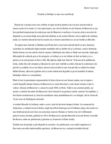 Doc Al Doilea Sex Simone De Beauvoir